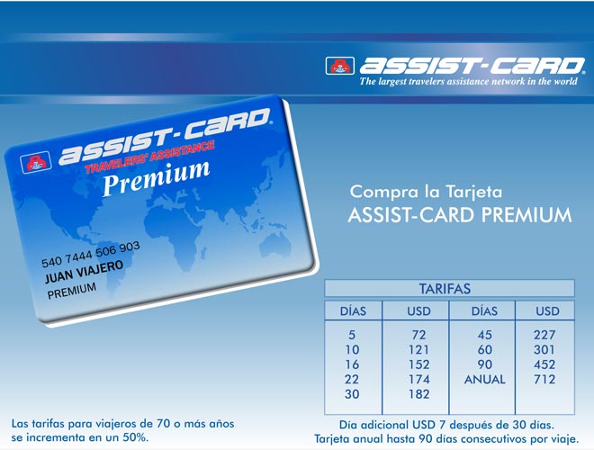 TARJETA ASSIST-CARD PREMIUM - Asistencia en viajes.